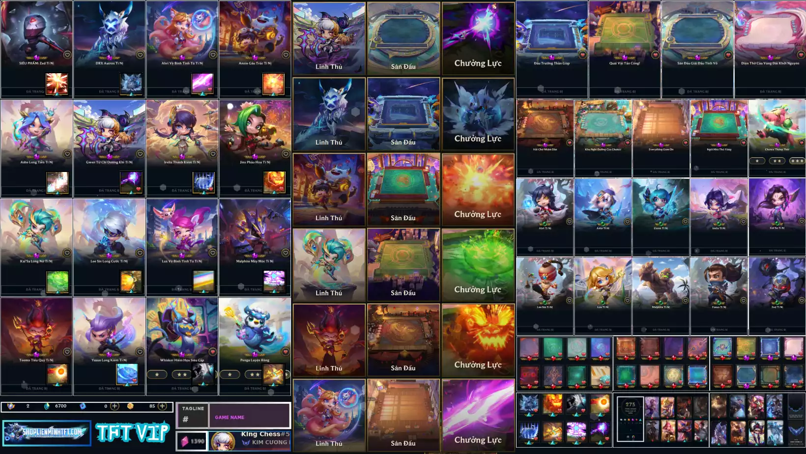 Acc #82136: #TFTVIP - CÒN ĐỔI TÊN 25 TÍM - 17 PET TÍM - 8 SÂN TÍM - 11 ...