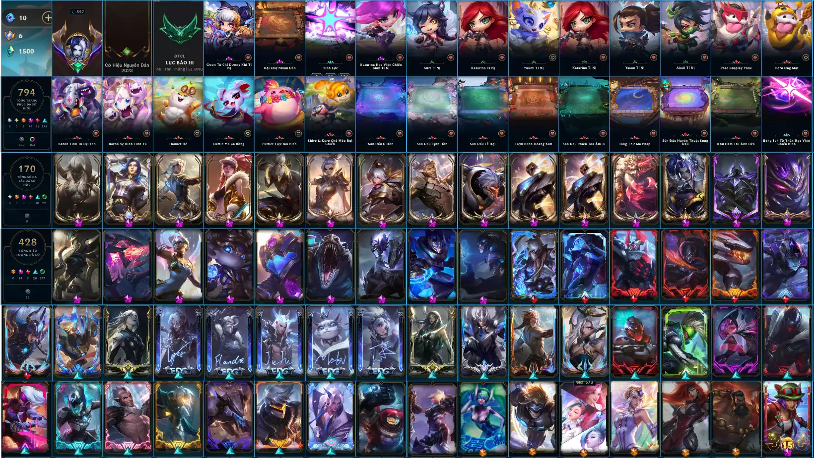 Acc #85820: LOL TFT VIP Rank TFT Lục Bảo 3 - Rất Nhiều Khung Đẹp 794 ...